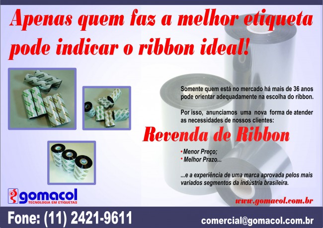 CONHECENDO E INDICANDO O RIBBONs :: Etiqueta Adesiva